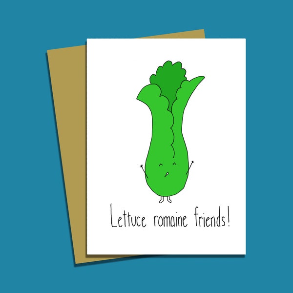 Lettuce Pun Card - Etsy