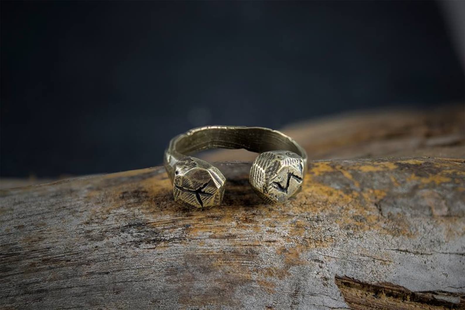 Viking Ring With Protection Magic RUNES Algiz and Sigel | Etsy