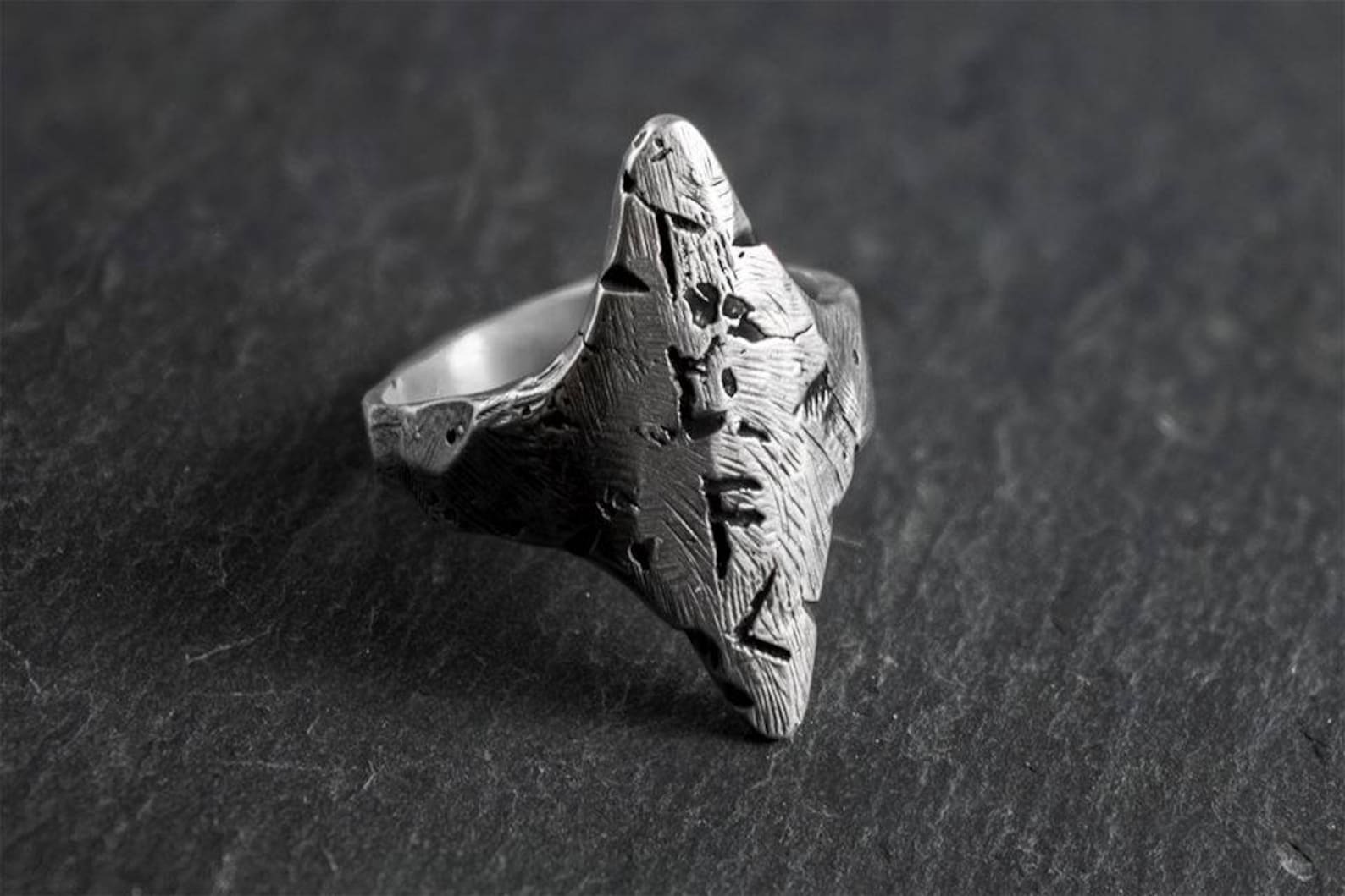 Custom RUNE VIKING RING in Silver. Your Own Personalized Ring. - Etsy