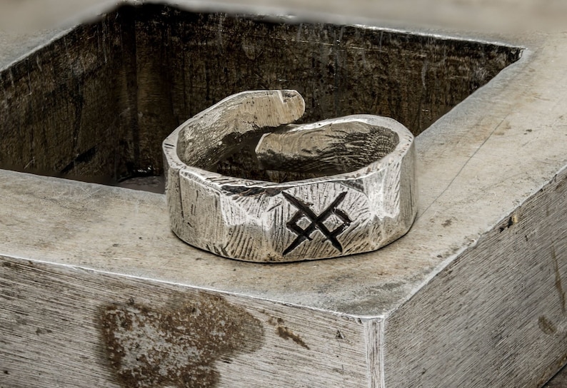 Eternal Love Rune Viking Adjustable Ring - Etsy