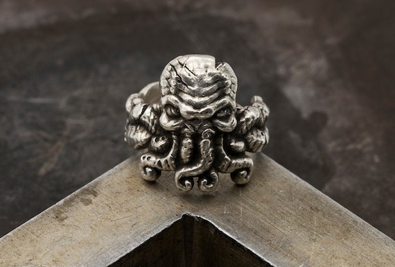 CTHULHU Adjustable Ring. Lovecraft inspired Spooky Jewelry. | Etsy