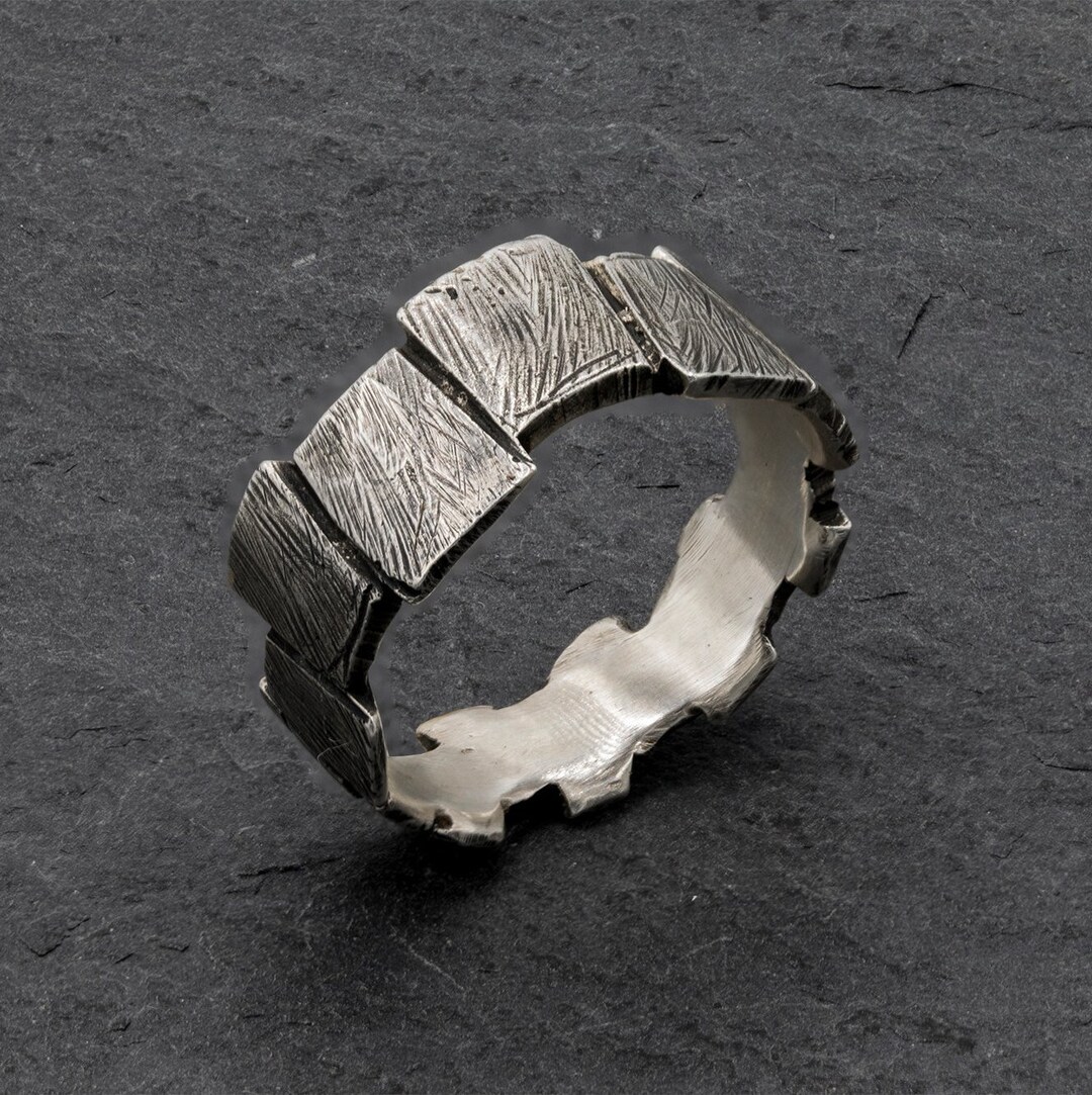 DRAKKAR Viking Inspired Ring in Sterling Silver. Rustic Ring for Men - Etsy