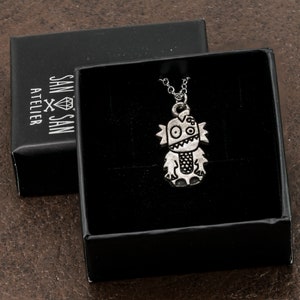 Lake Monster Necklace in Sterling Silver. Monster Halloween Collection ...