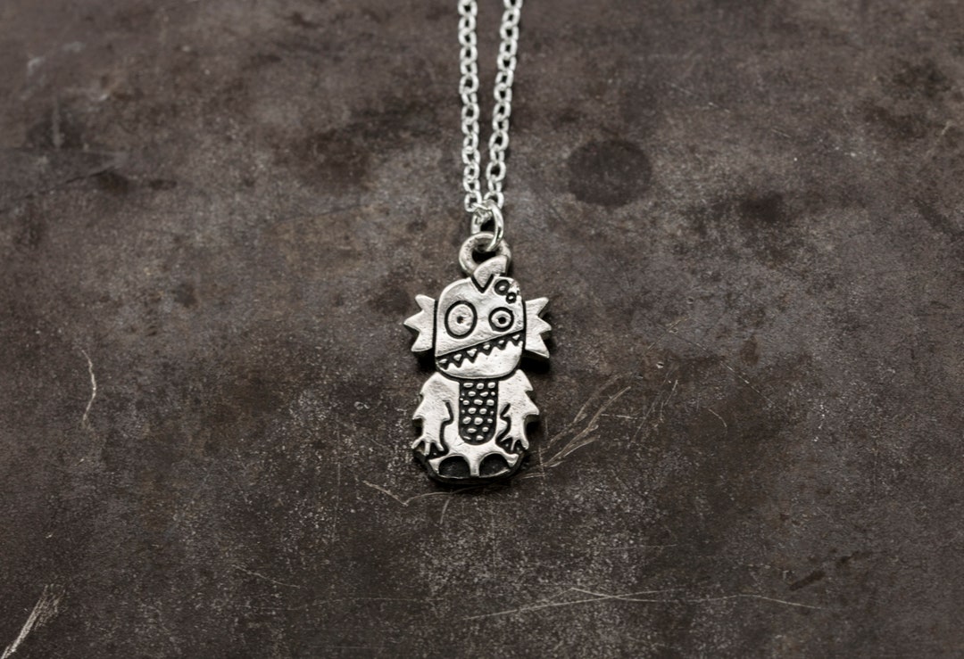 Lake Monster Necklace in Sterling Silver. Monster Halloween Collection ...