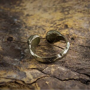 Viking Ring With Protection Magic RUNES Algiz and Sigel - Etsy