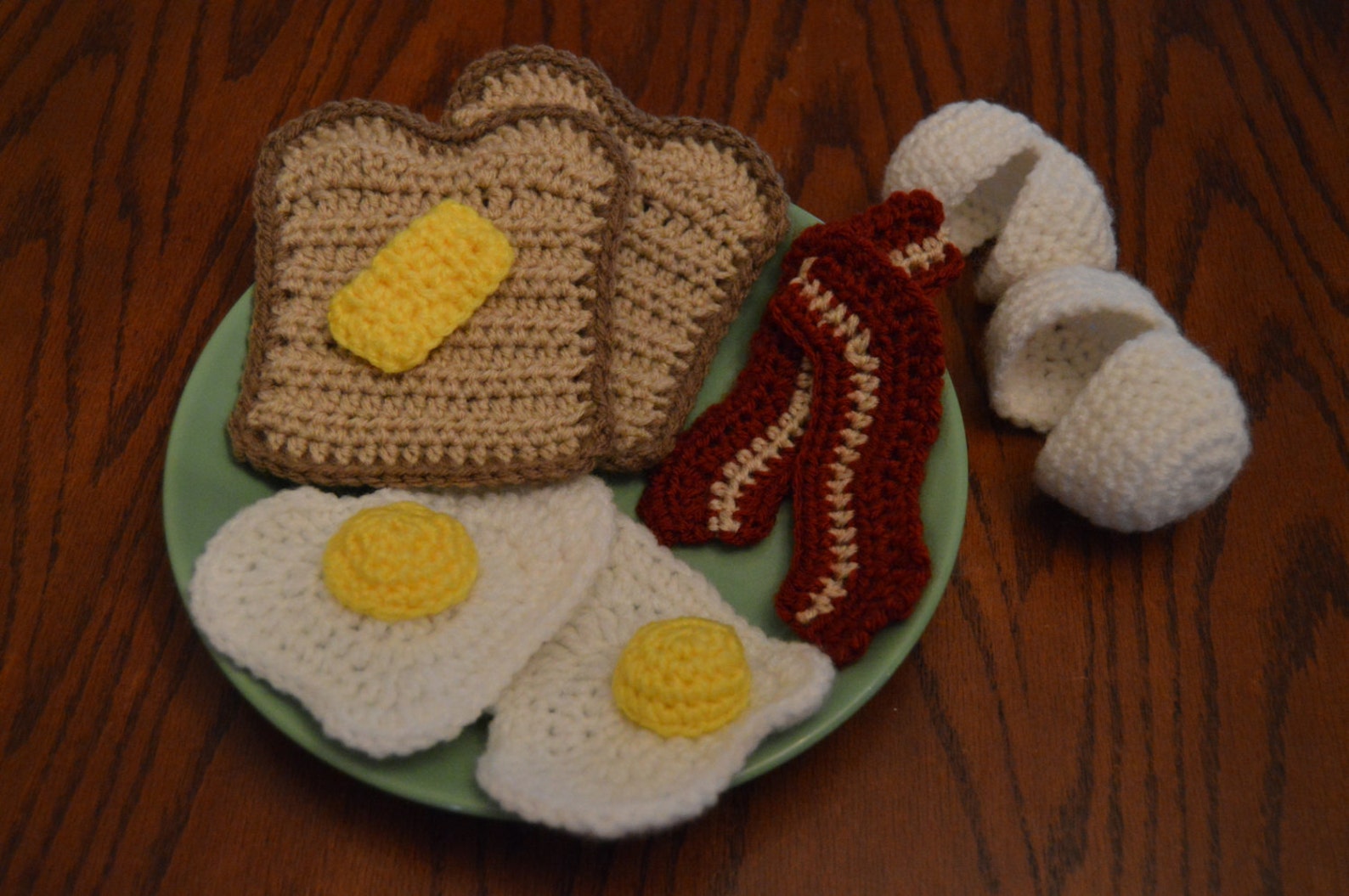 PATTERN Crochet Breakfast Set: Egg With Shell Bacon Toast - Etsy