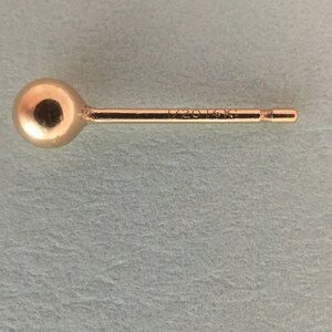 14k GF 3mm Ball Stud Earrings - Etsy