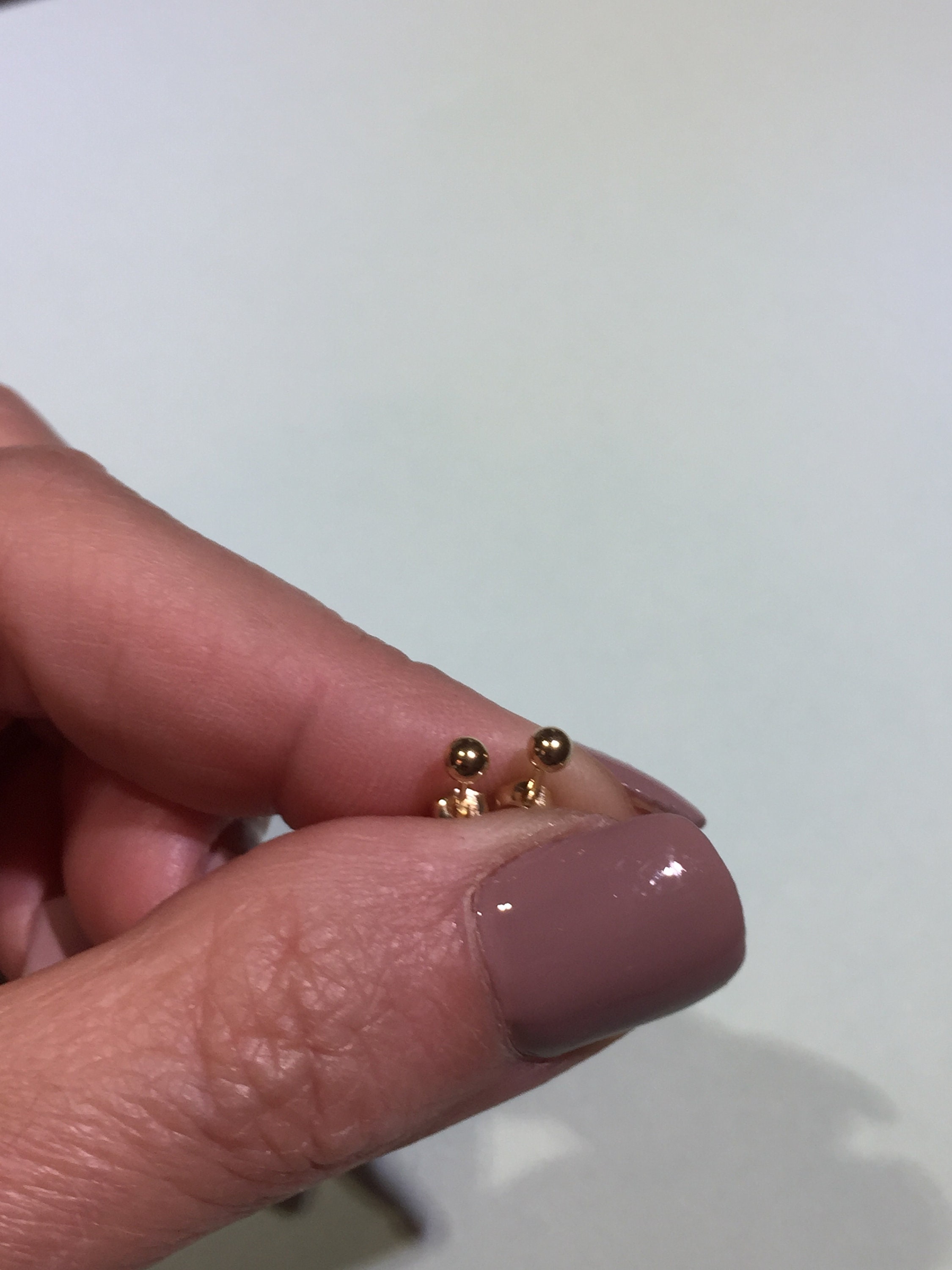 14k GF 3mm Ball Stud Earrings | Etsy