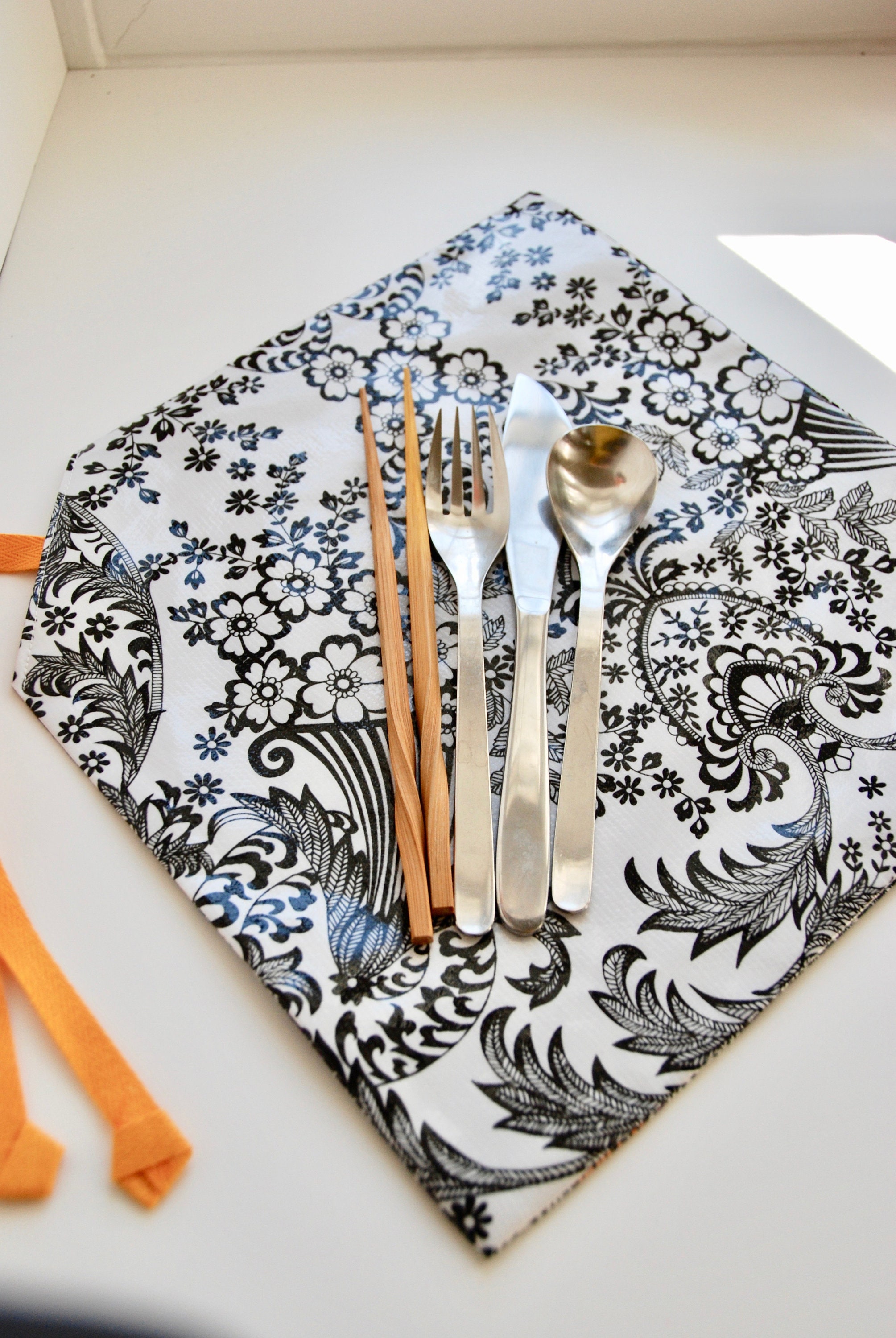 No Waste Cutlery Wrap: Australian Indigenous Design - Etsy