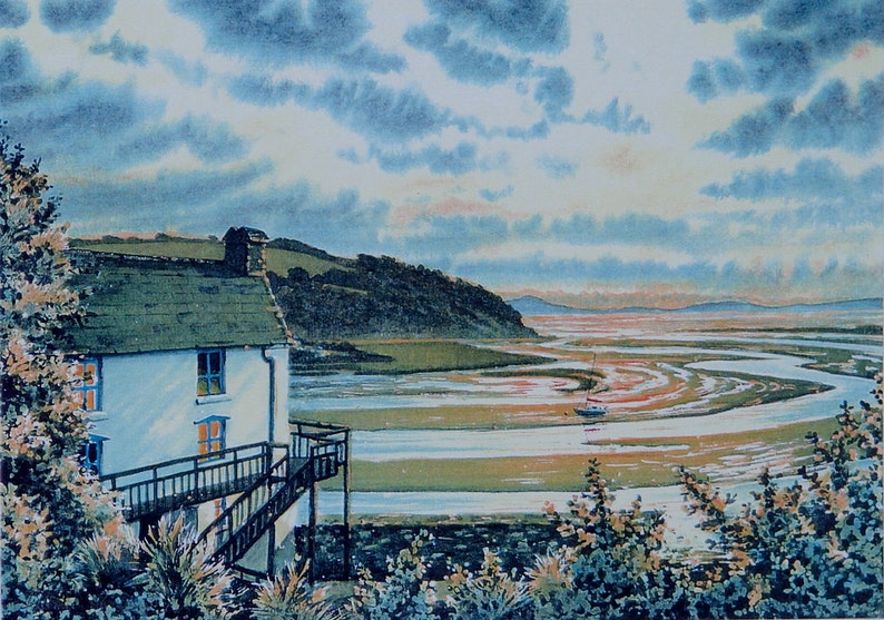 Dylan Thomas The Boathouse. A signed and numbered print by | Etsy