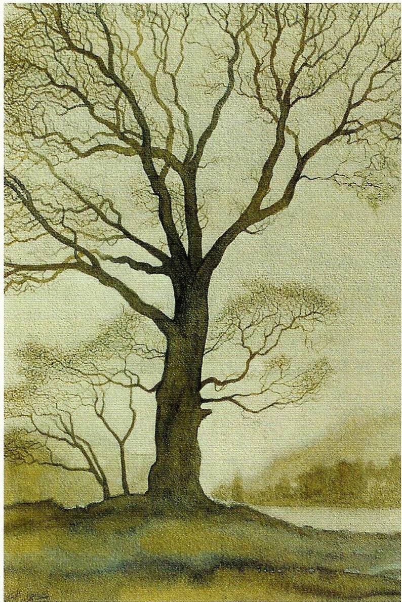 Tree Painting Oak Tree Welsh Art by Andrew Bailey. Woodland - Etsy