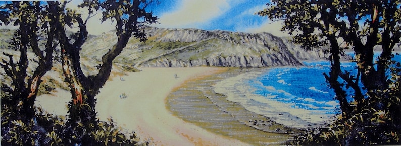 Barafundle Bay. A Signed and Numbered Print. Voted Most Beautiful Beach ...