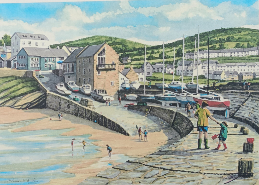 New Quay, Ceredigeon, West Wales. Signe and Limited Edition Print ...