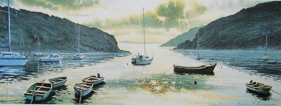 Solva, Tranquil Waters. Signed and Numbered Print. Seascapes, Boats ...