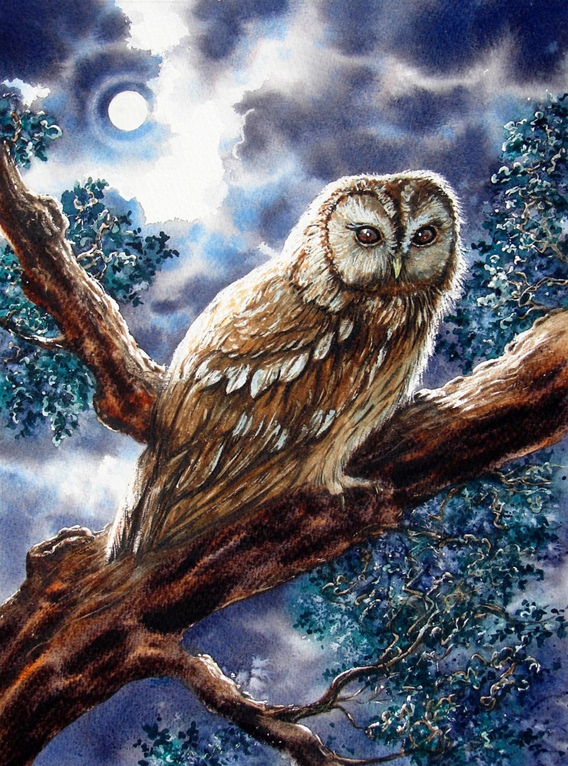 A Tawny Moon. A Signed and Numbered Print by Andrew Bailey. - Etsy