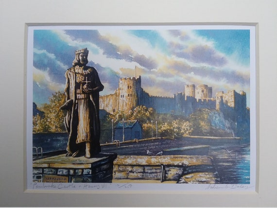 A Signed Limited Print of Pembroke Castle by Andrew Bailey. | Etsy UK