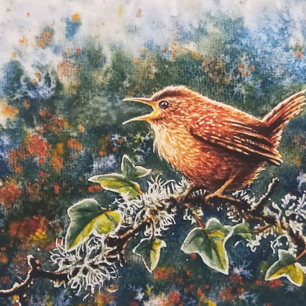 Wren Painting - Etsy UK
