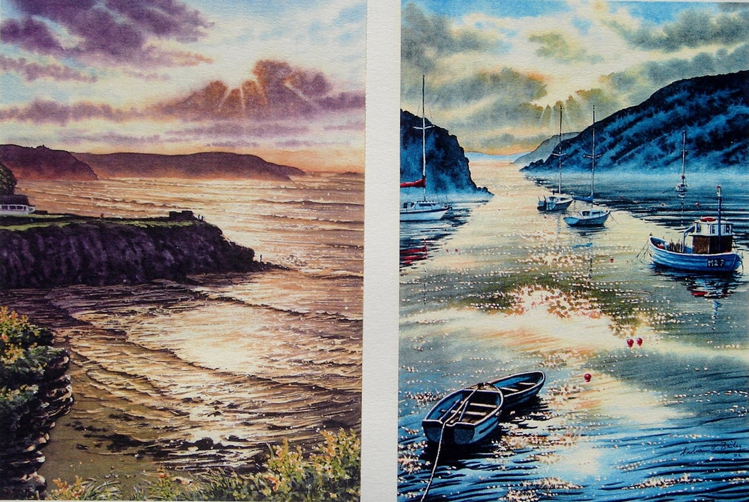 Little Haven & Solva. Five Pounds off a Pair of Framed, Signed and ...