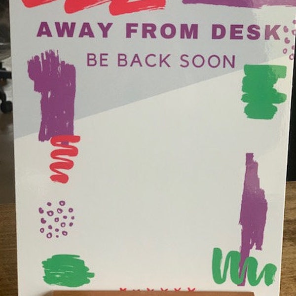 Be Back in 5 Minutes Sign - Etsy