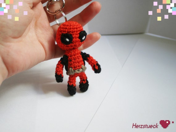 Deadpool Amigurumi Charm | Etsy