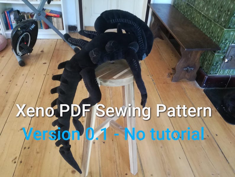 Alien Xeno Beanie Plush Sewing Pattern PDF - Test Version Without ...