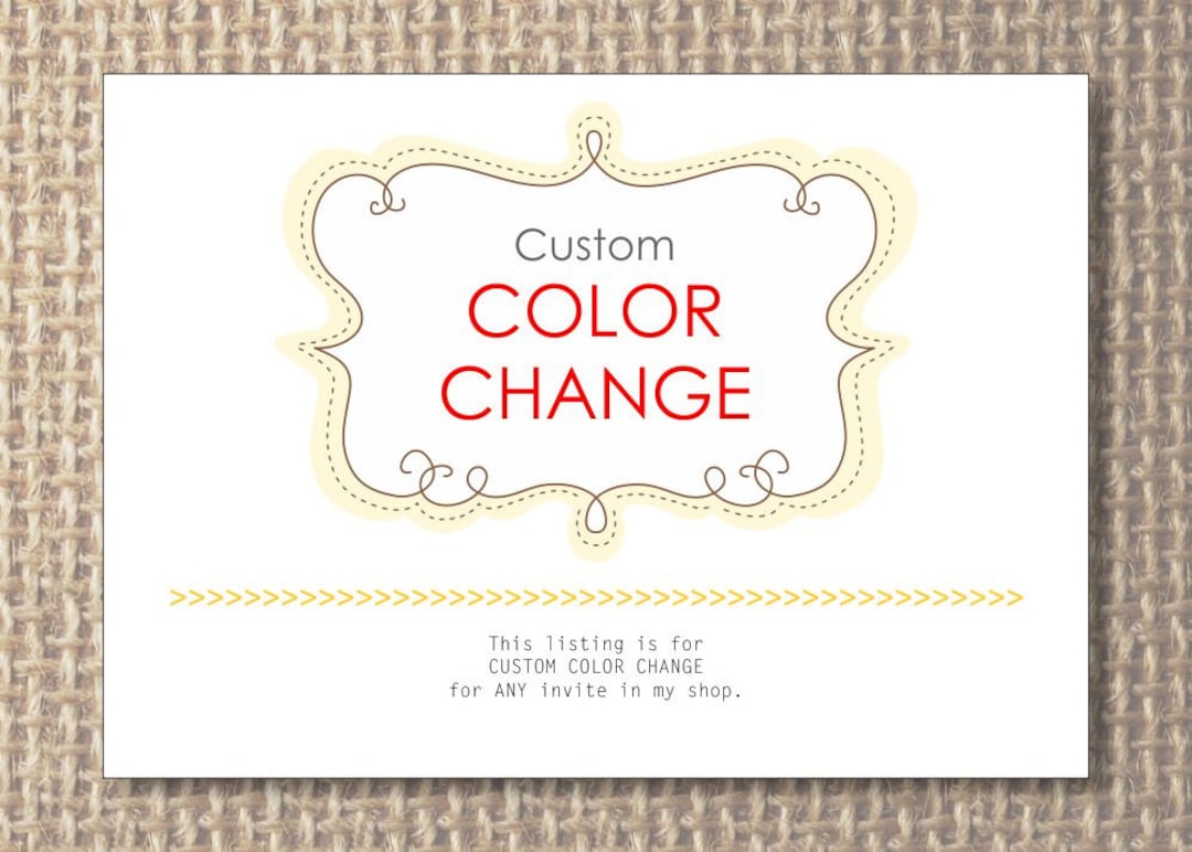 Custom Color Change - Etsy