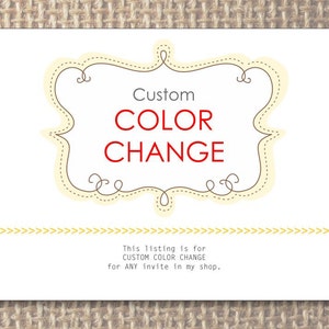 Custom Color Change - Etsy