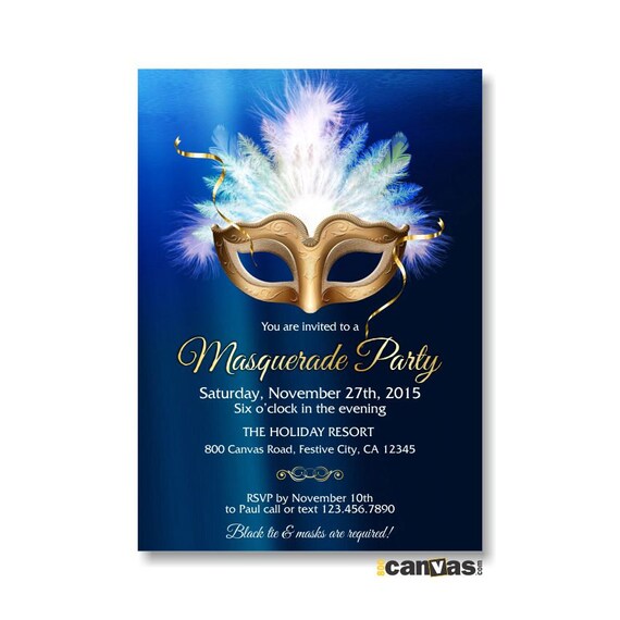 Masquerade Mask Invitation Template