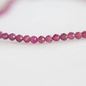 Dainty Ruby Stretch Bracelet, Delicate Elastic Jewelry, Faceted Small Pink Red Gemstone Beads - Etsy