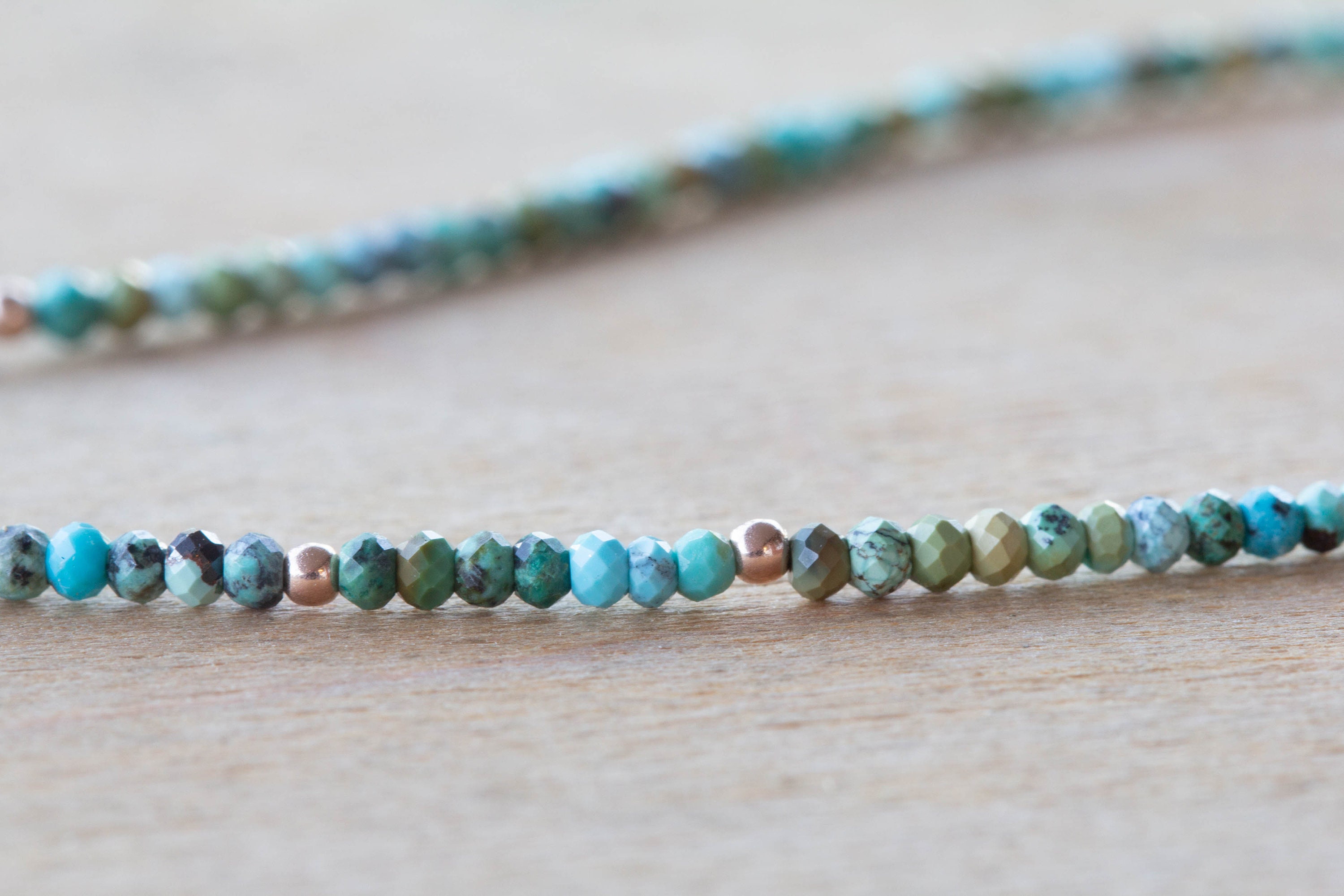 Genuine Turquoise Beaded Necklace or Multi Wrap Bracelet | Etsy