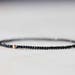 Black Spinel Stretch Bracelet, Ultra Delicate Faceted Tiny Beads ...