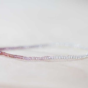 Ultra Delicate Spinel Stretch Bracelet With Clear Quartz, Multi Colored ...