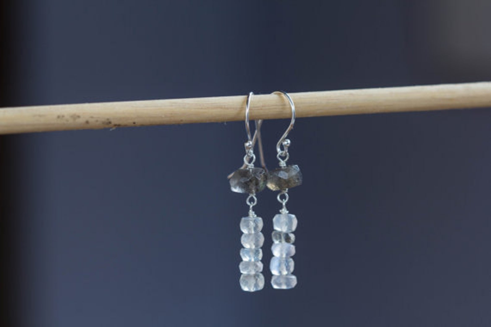 Ceylon Moonstone & Labradorite Earrings Moonstone Dangle - Etsy