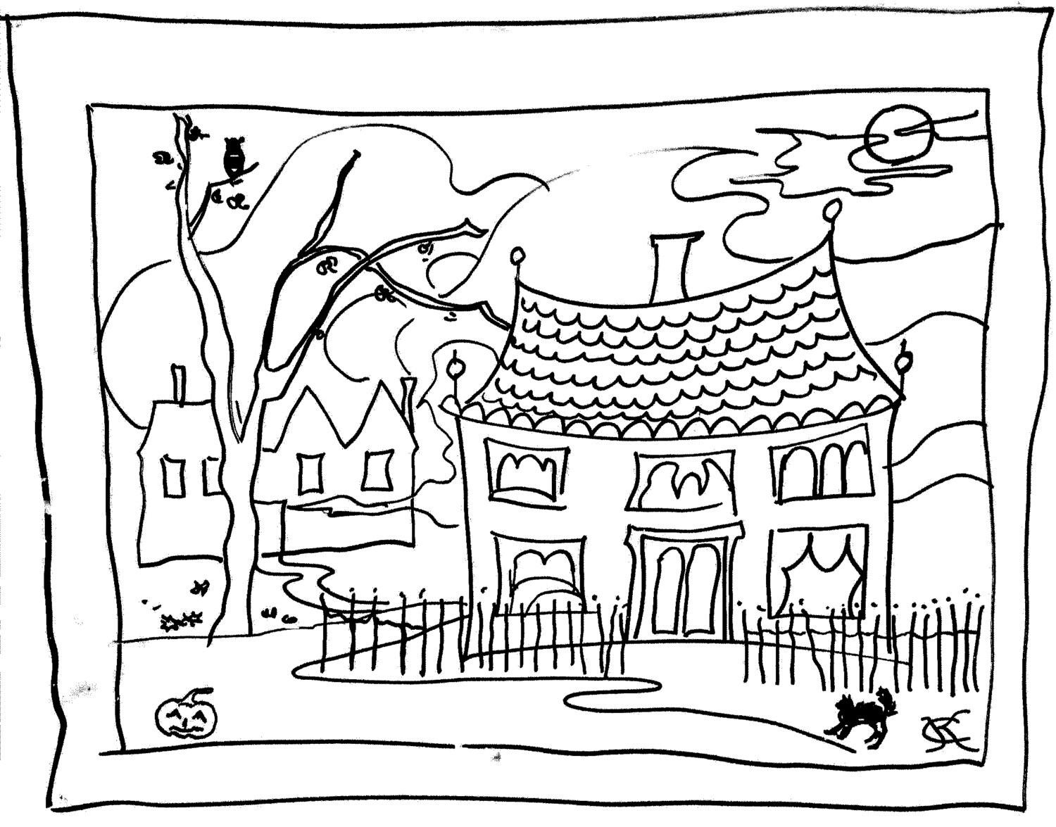 Halloween Mini Coloring Pages Cards Printable Pdf Catinka - Etsy