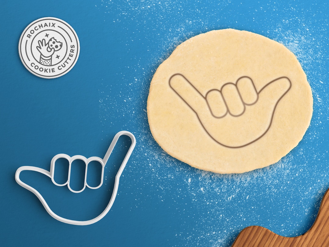 Shaka Cookie Cutter - Surf Gift Surf Board Cookie Cutter Surfing Gift ...