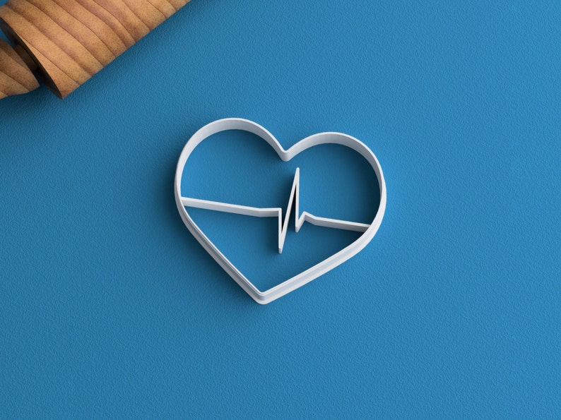 ECG Heart Cookie Cutter Nurse Cookie Cutter Medical Cookie - Etsy