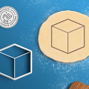 Cube Cookie Cutter – Geometric Cookie Cutter Minimalist Tile Geometry ...
