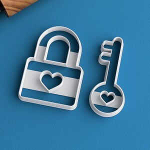 Key Cookie Cutter - Love Cookie Cutter Lock Cookie Cutter Heart Cookies ...