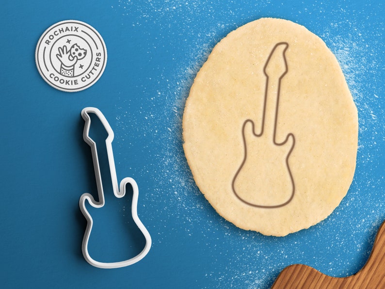 Guitar Cookie Cutter – Guitarist Gift Musical Note Cookie Cutter ...