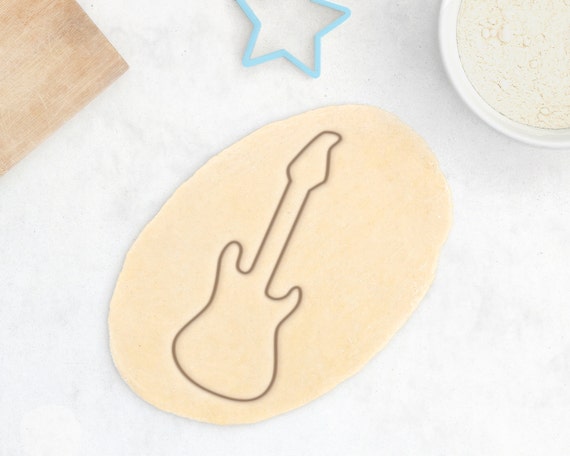 Guitar Cookie Cutter Guitarist Gift Musical Note Cookie | Etsy