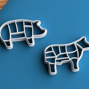 Cow Cookie Cutter - Pig Cookie Cutter Butcher Cookie Cutter Pig Meat ...