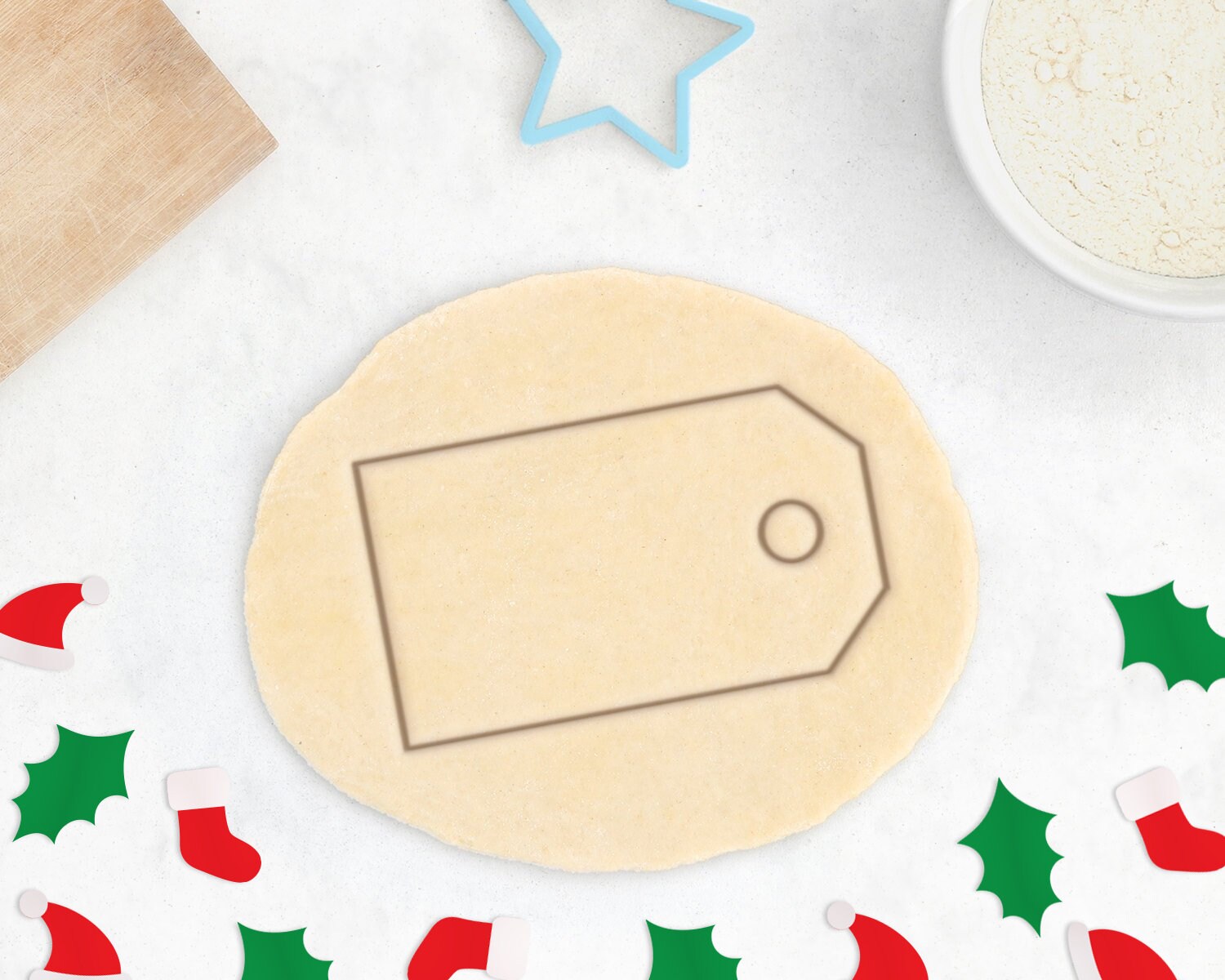 Gift Tag Cookie Cutter Christmas Cookies Christmas Gift | Etsy