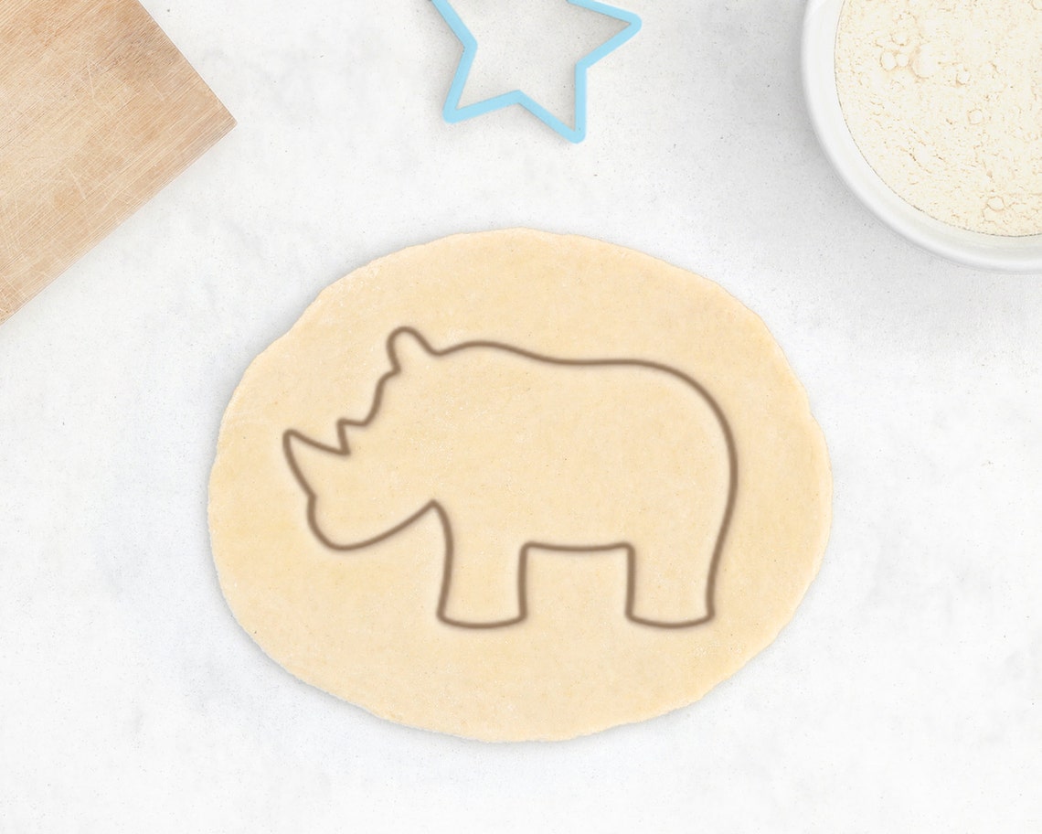 Rhino Cookie Cutter Baby Cookie Cutter Elephant Cookie | Etsy