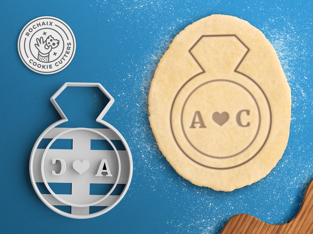 Personalized Ring Cookie Cutter - Custom Engagement Ring Cookie Cutter ...