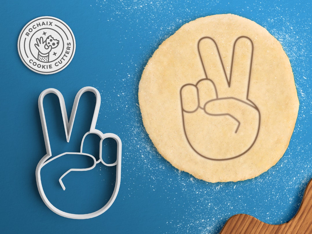 Peace Sign Cookie Cutter – Peace Emoji Cookie Cutter Peace Cookie ...