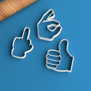 Like Hand Cookie Cutter – Hand Emoji Cookie Cutter Emoji Gift Middle ...