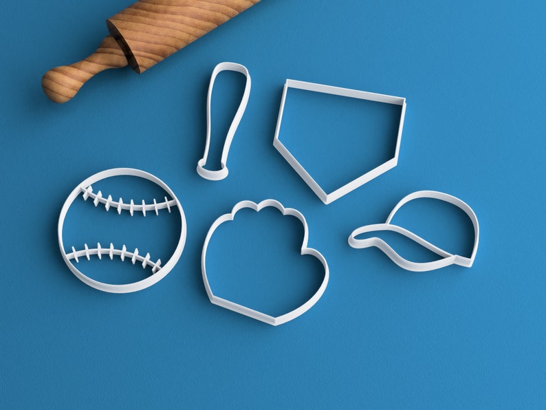 Baseball Cookie Cutter Set Baseball Bat Cookie Cutter - Etsy