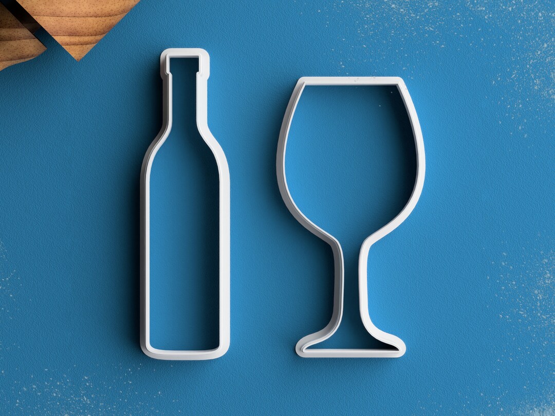 Wine Cookie Cutter – Wine Glass Cookie Cutter Wine Bottle Cookie Cutter ...