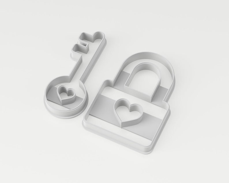 Key Cookie Cutter Love Cookie Cutter Lock Cookie Cutter | Etsy
