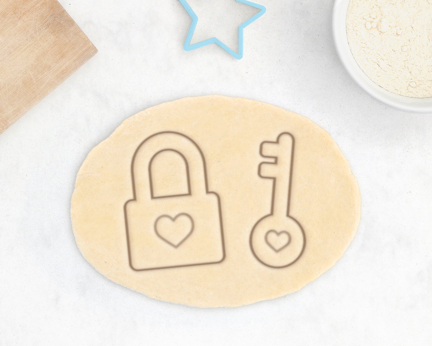Key Cookie Cutter Love Cookie Cutter Lock Cookie Cutter | Etsy